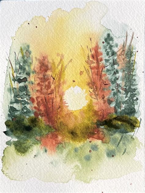 Free Flow Landscape Painting Skillshare Student Project