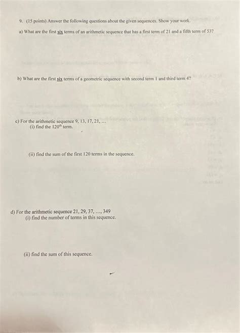 Solved 9 15 Points Answer The Following Questions About