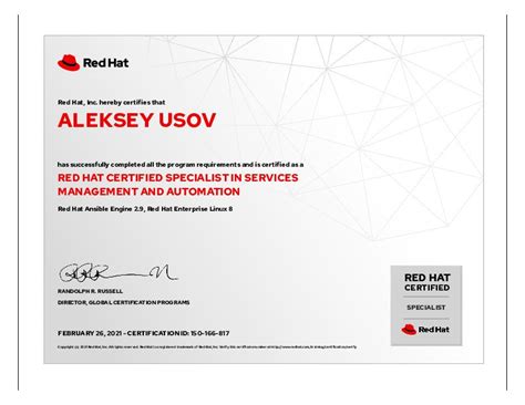 Red Hat Certified Specialist In Services Management And Automation