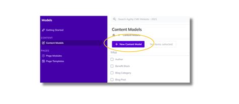 how to use a content model in agility cms