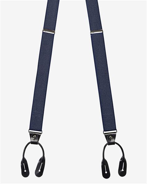 Mens Button Braces In Navy Stylish Trouser Suspenders Owenscott