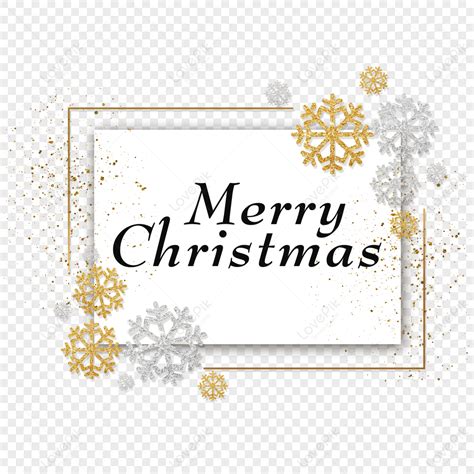 Romantic Snowflake Texture Border Rectangle Silvery Romantic Borders