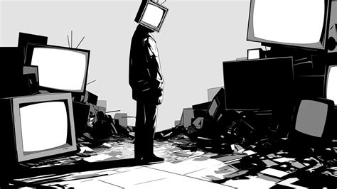 Television Addiction Surrounded By Screens Desktop Wallpaper 4k