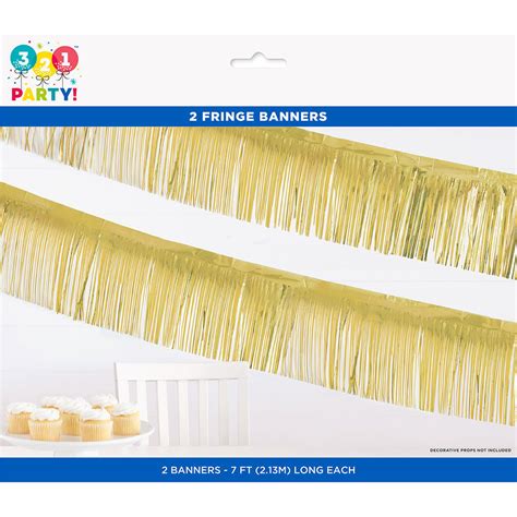 Buy 321 Party 7 Ft Gold Foil Fringe Banners 2 Ct From Dollar General