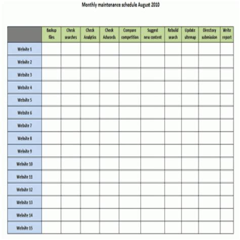 Monthly Task List Template Task List Templates