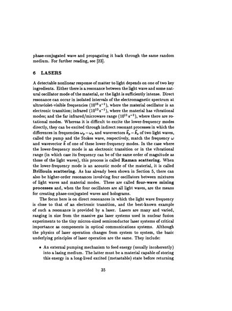 Lasers Mathematical Opportunities In Nonlinear Optics The National