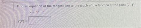 Solved Find an equation of the tangent line to the graph of | Chegg.com
