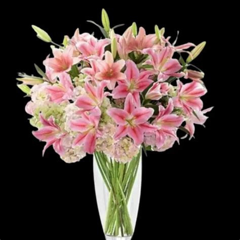 Ravishing Pink Lily And Hydrangea Surprise Scottsdale Florist The Flower Cart Local Flower