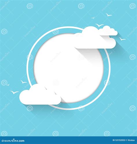 Cloud Theme Vector Background Stock Illustration Illustration Of Advertising Bubble 53152053