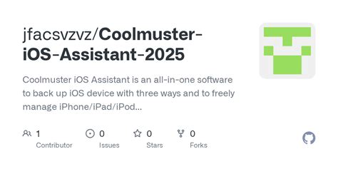 Github Jfacsvzvzcoolmuster Ios Assistant 2025 Coolmuster Ios Assistant Is An All In One