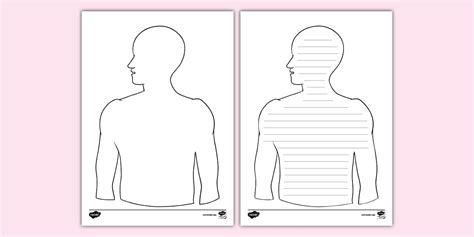 Human Body Writing Template Sheet Teacher Made Twinkl