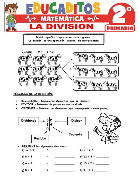 Divisiones Para Segundo Grado De Primaria Pdf