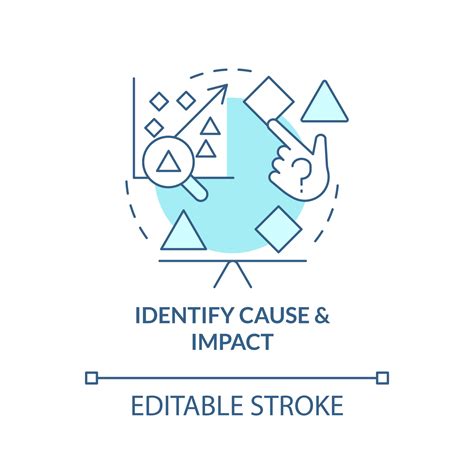 Identify Cause And Impact Turquoise Concept Icon Causal Research