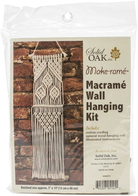 Solid Oak Macrame Wall Hanging Kit Three Leaves Michaels