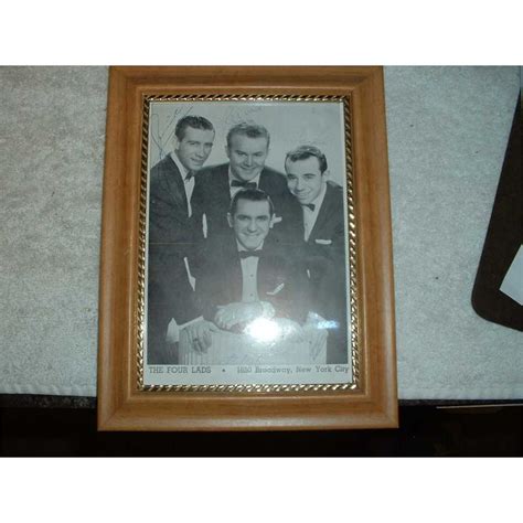 Autographed Photo The Four Lads Signed By Corrado Connie Codarini Deceased John Bernard Bernie