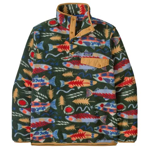 Patagonia Mens Lw Synchilla Snap T Fleece Pullover Salmon Energy