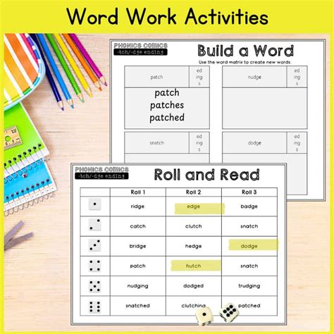 Trigraph Tch And Dge Decodable Fluency Phonics Comic And Worksheets 3rd 4th