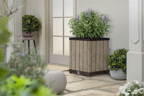 Keter Signature Square Planter Ashwood Look Keter Australia