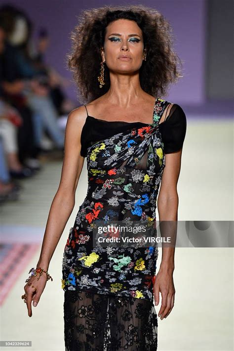 Shalom Harlow Walks The Runway At The Versace Ready To Wear Fashion