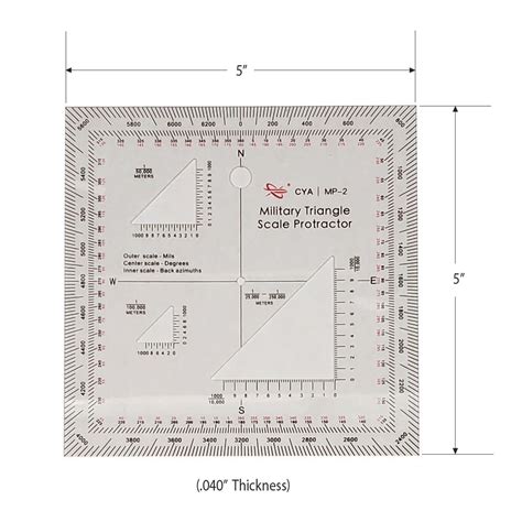 Military Map Protractor 2 Pack Set Coordinate Scales For Map Reading