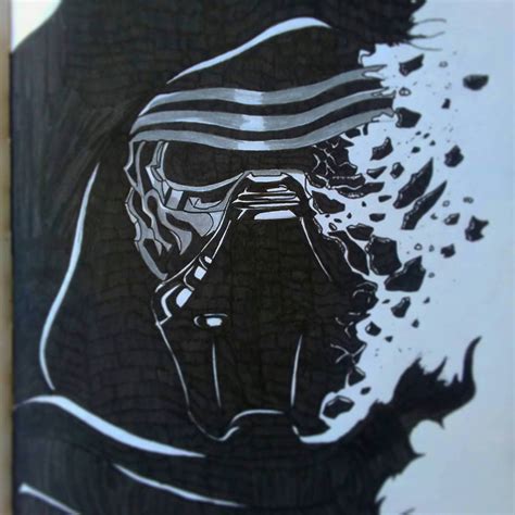 Kylo Ren Pen And Ink By Psyraxprojex On Deviantart