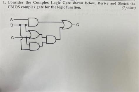 solved 1 consider the complex logic gate shown below