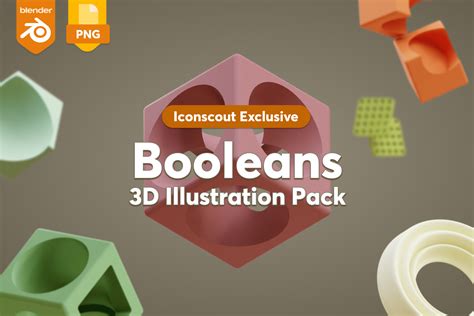 Free Booleans 3d Icon Pack 15 Free Download Design And Development 3d Icons Iconscout