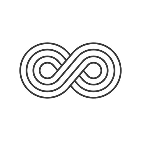 Infinity Endless Eternal Line Icon Royalty Free Vector Image