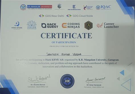 Hackkrmu Hackathon Innovation Problemsolving Collaboration Santosh Kumar Verma