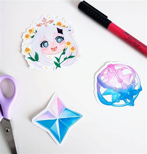 Primogem Paimon Wish Stickers Genshin Impact By Orraorra Etsy