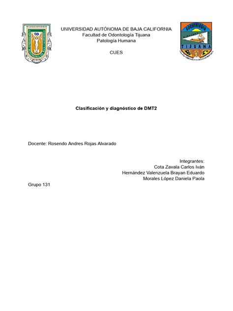 Clasificación Y Diagnóstico De Dmt2 Pdf Diabetes Insulina