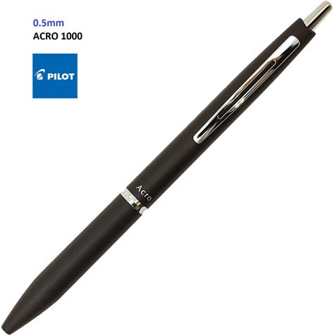Pilot Acro 1000 Bac 1sef 05mm Metal Alloy Ball Pen Black Body Black Ink