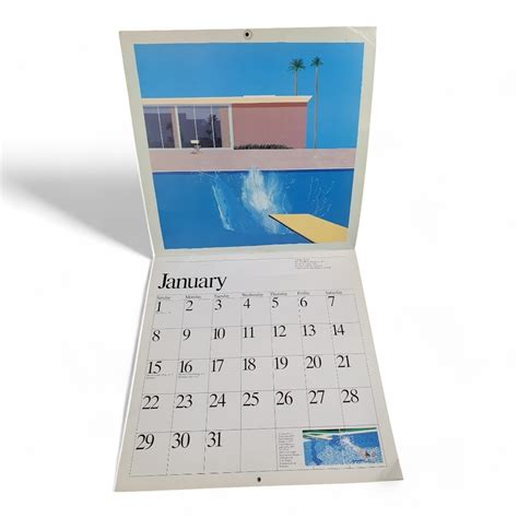 David Hockney David Hockney Art Calendar 1989 Metropolitan Museum Of