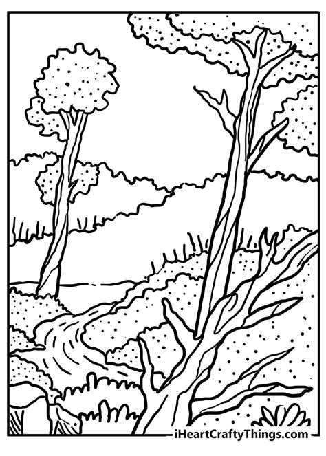 30 Free Forest Coloring Pages Easy Printable Pdf Sheets