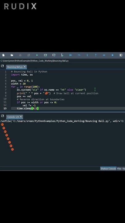 Bouncing Ball Using Python Youtube
