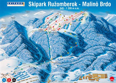 Mapa Sjezdovek Ružomberok Malino Brdo Snowcz Lyžování