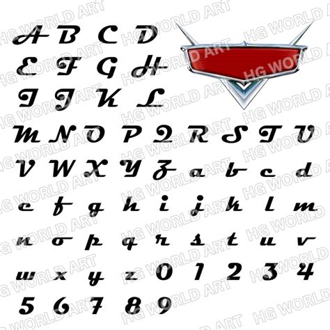 Cars Emblem Font Svg Ttf Otf Cricut Silhouette Etsy Australia