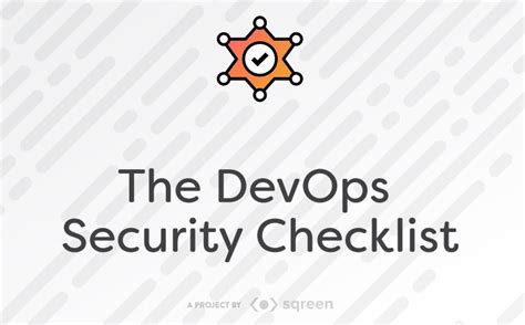 Security Checklist Para Devops Notas Informáticas