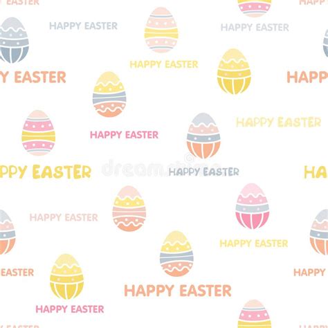 Easter Eggs Creative Cartoon Pattern Holiday Party Vector Stock Vector