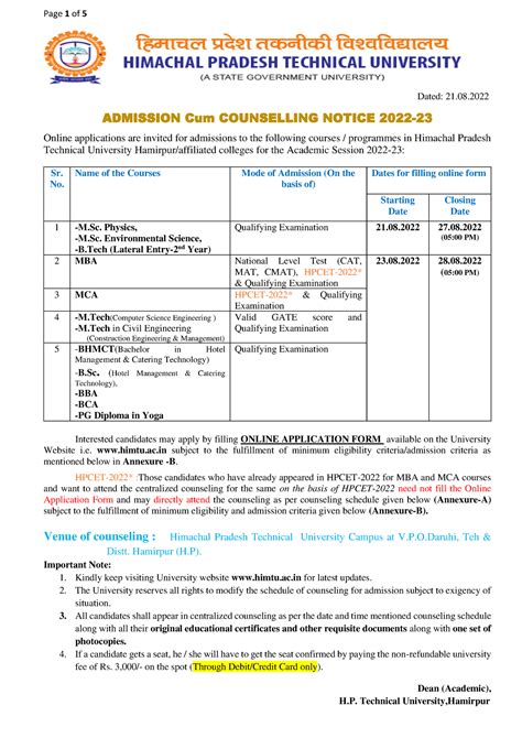 21082022 Couseling Schedule Msc Btech Leet Mba Mca 20 Dated 21