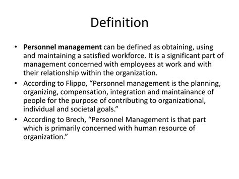 Ppt Personnel Management In Organizations Powerpoint Presentation