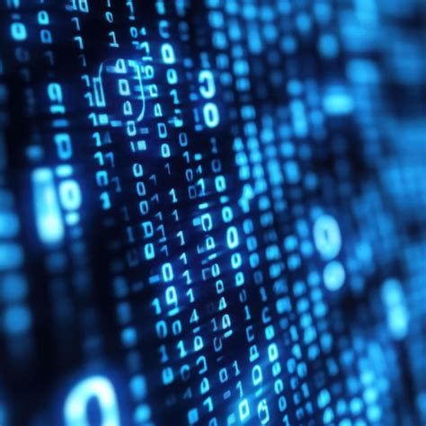 Digital Blue Matrix Representing Binary Code For Creative Projects