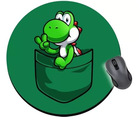 Pad Mouse Yoshi Mario Bros Antideslizante Neopreno Mercadolibre