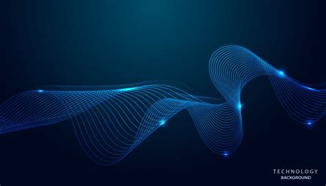 Abstract Wave Beautiful Lines Concept Technology Vector Image