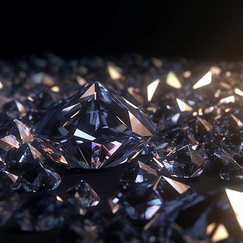 Premium Ai Image Bright Shining Diamond Crystal Structure