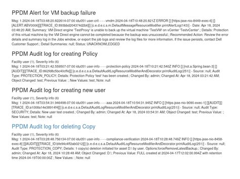 Syslog Type Examples Dell Powerprotect Data Managers Syslog Server Syslog Type Examples Dell Powerprotect Data Managers Syslog Server