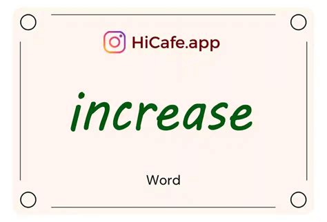 English Word Increase Meaning And Definition Hicafe