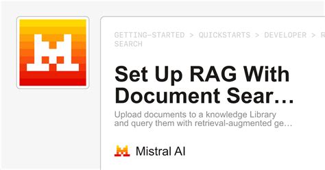 Set Up Rag With Document Search Mistral Docs