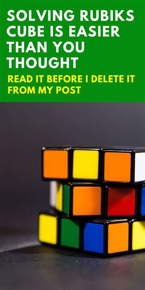 The Secret To Solve Rubiks Cube In Steps Ultimate Beginners Guide Rubiks Cube Rubics Cube