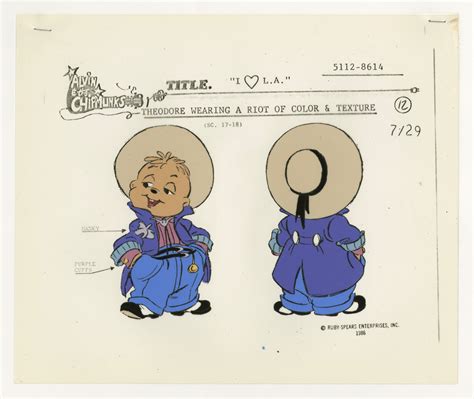 Alvin And The Chipmunks Model Cel Id Septalvin20149 Van Eaton